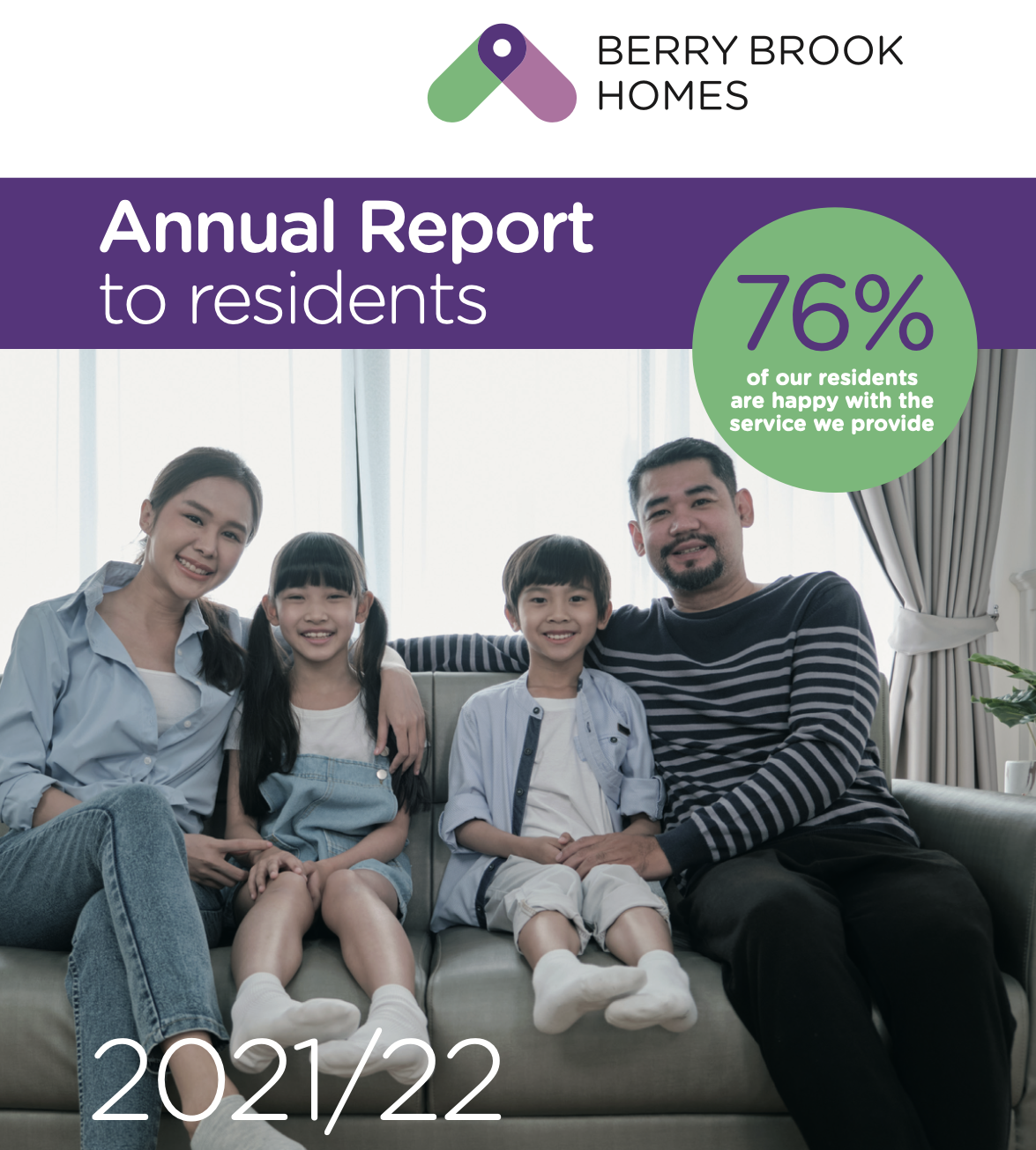 annual residents report cover - Berry Brook Homes
